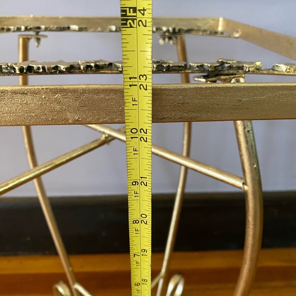 Rosies Armoire | Accents | Hand Painted Gold Table Stand Metal Stand ...